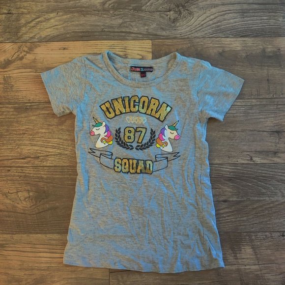 Just2Cute | Shirts & Tops | Just 2 Cute Unicorn Squad T Shirt | Poshmark